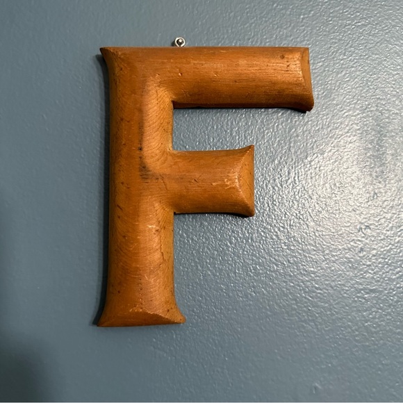 Handmade | Wall Decor | Handmade Wooden Uppercase Letter F Wall Decor ...
